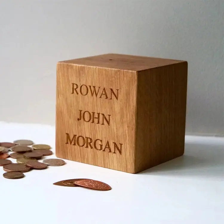 Personalised Wooden Money Box – The Great Gift Idea